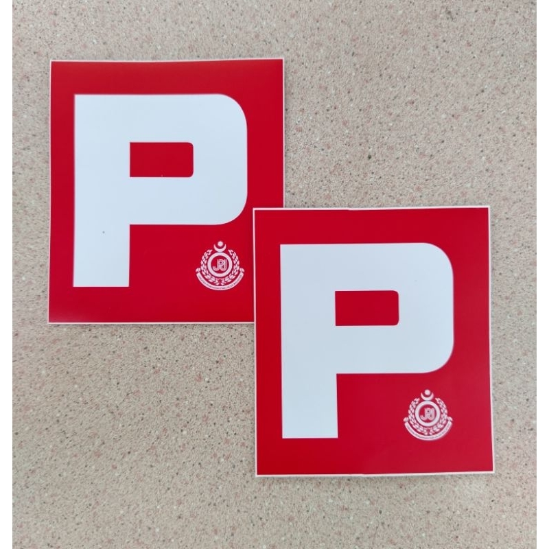 Sticker Lesen "P" motor 2pcs per pkg random design | Shopee Malaysia