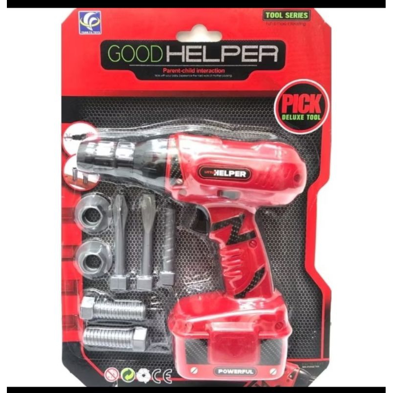 Good helper battery operated drill pretend play toys kids mechanic ...