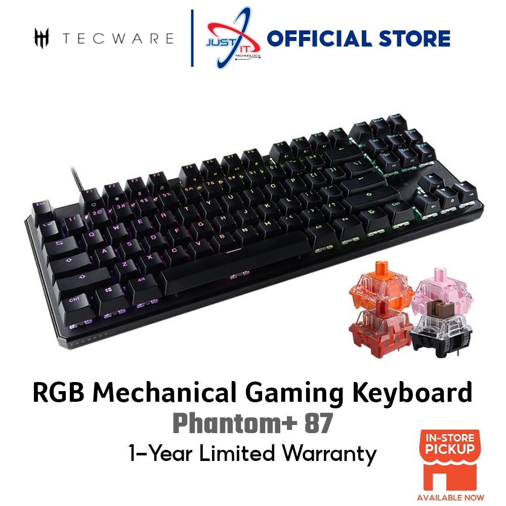 TECWARE Phantom+ 87 RGB Mechanical Gaming Keyboard | Shopee Malaysia
