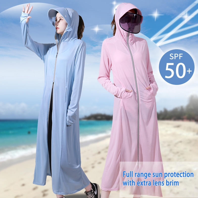 Sunblock clothing long anti-UV above the knee sun-protective clothing ...