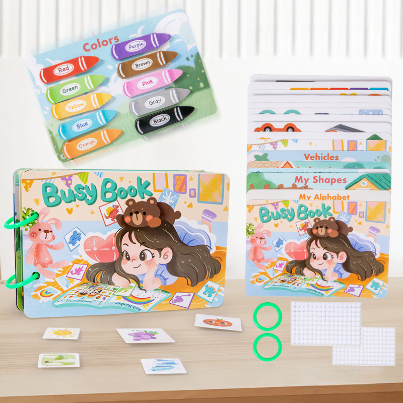 My First Busy Book Quiet Book With Velcro Montessori Early Learning ...
