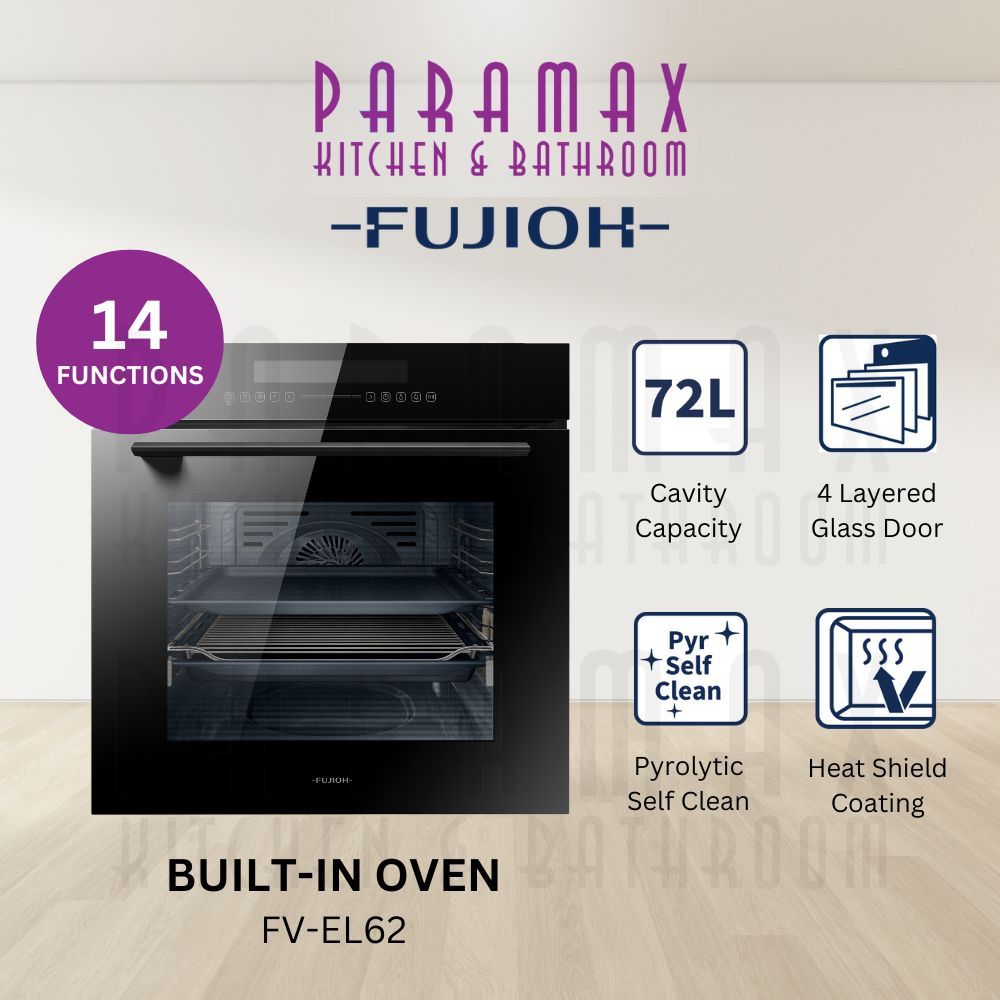 FUJIOH Built-in Oven FV-EL62 (72L) with Pyrolytic Self-clean | Shopee Malaysia