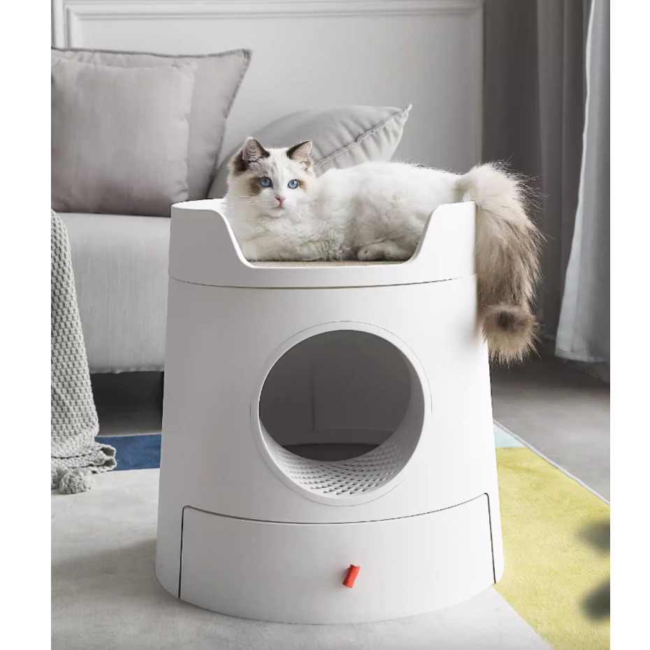Castle cat litter pot fully enclosed large drawer combination cat ...