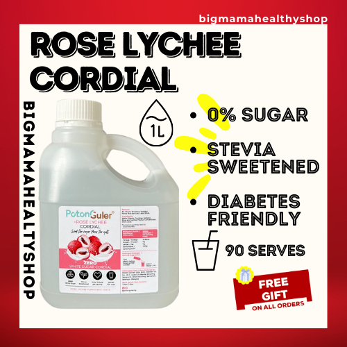 POTONGULER Laici Kordial Tanpa Gula Putih Rose Lychee Cordial ZERO ...