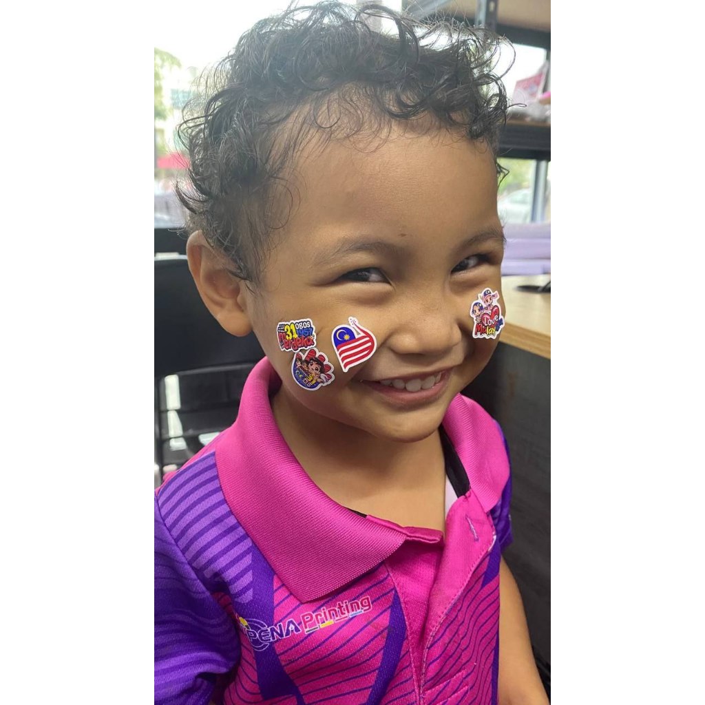 sticker MERDEKA , sticker pipi , pelekat muka , Malaysia , sticker ...