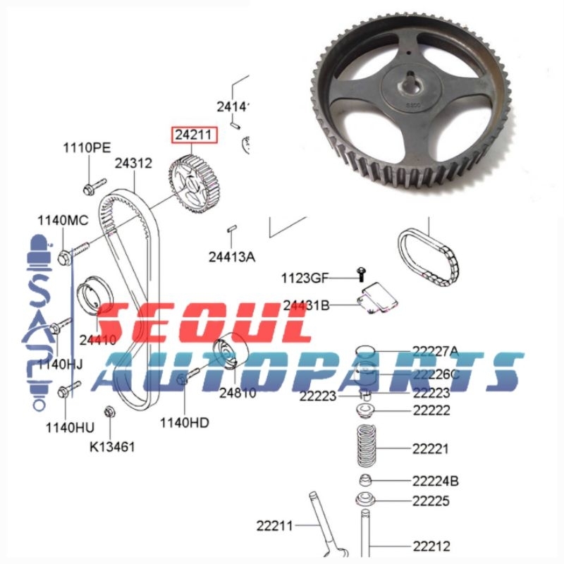 CAMSHAFT - GEAR = Sonata EF & Optima GD (2000-2005) / TRAJET Old Model ...