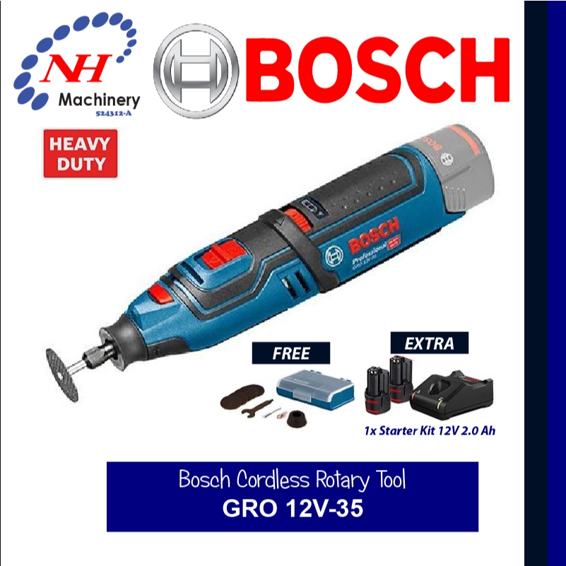 BOSCH GRO 12V-35 - CORDLESS ROTARY TOOL | Shopee Malaysia