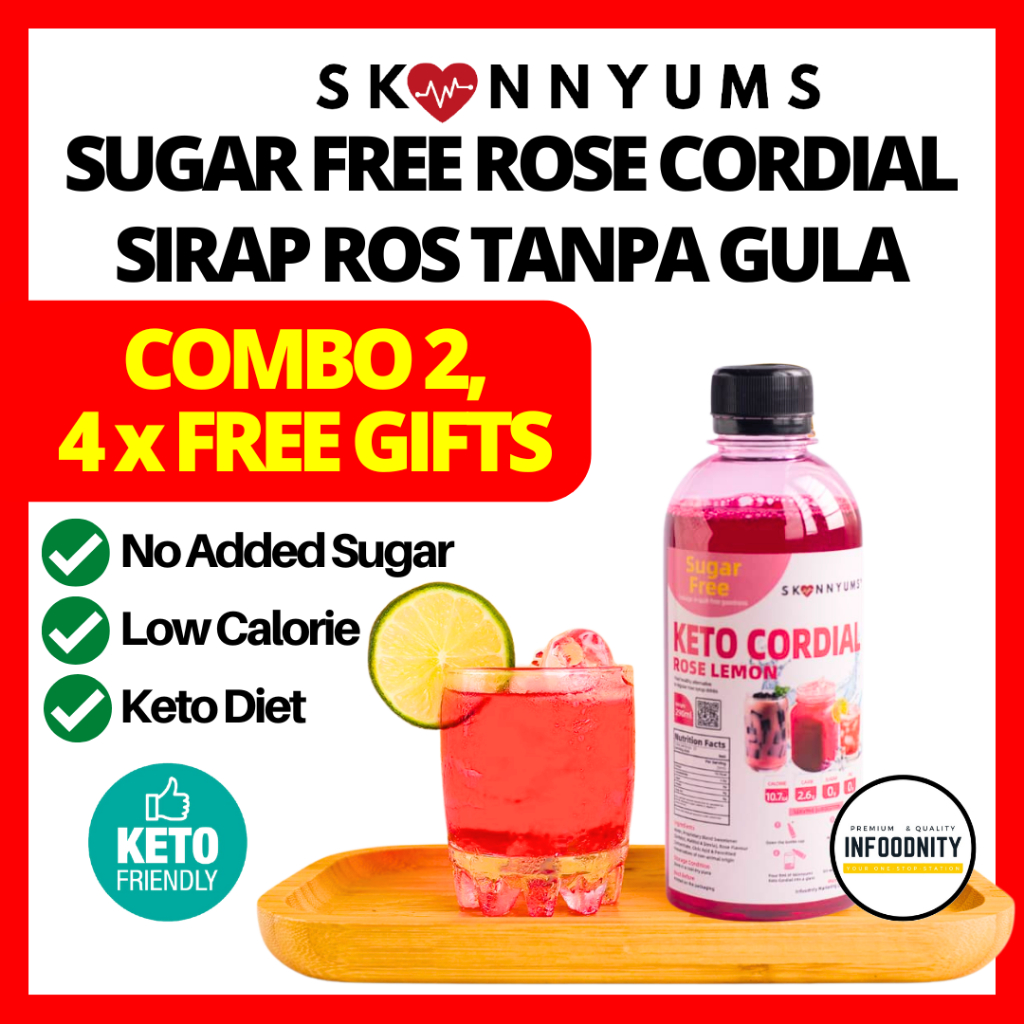 SKINNYUMS Sugar Free Syrup Keto Syrup Keto Drink Sirap Kordial Tanpa ...