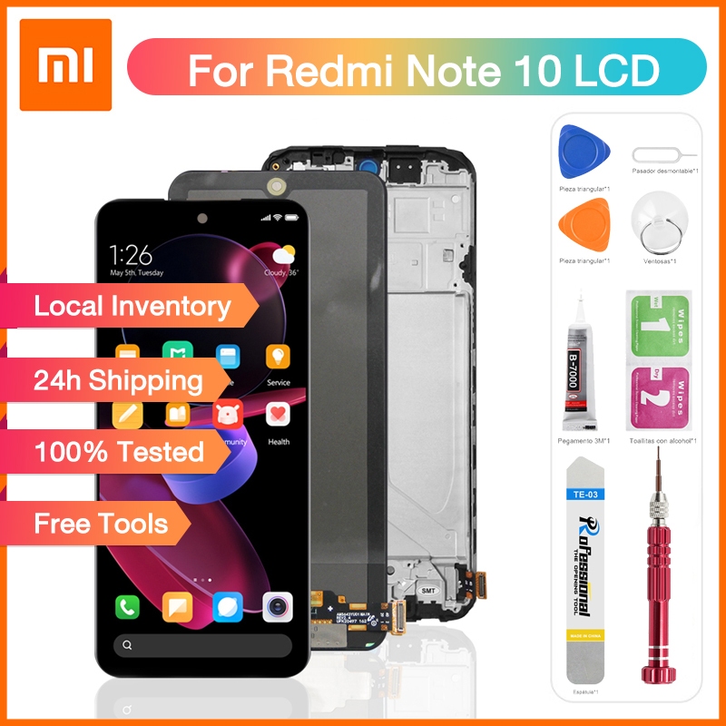 TFT LCD with Frame For Redmi Note 10 4G / 10S LCD Touch Display Screen ...