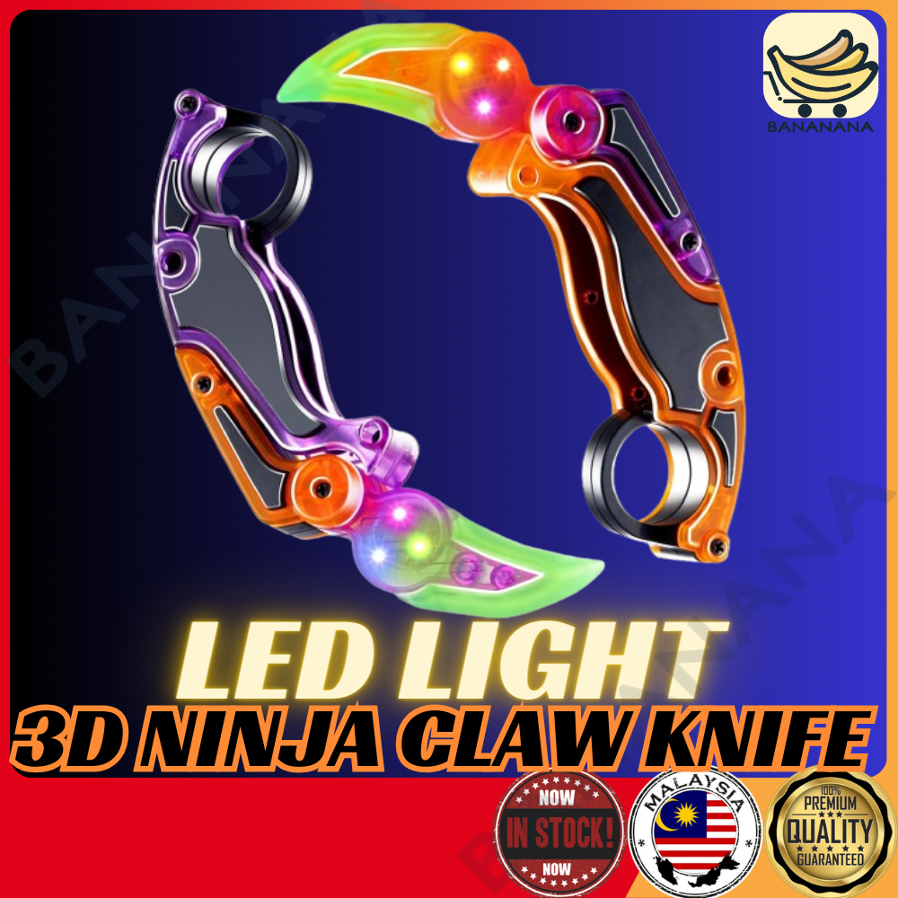 3D Gravity Carrot Knife Toy Ninja Folding Claw Decompression Fidget Toys Abs Mainan Viral TikTok ...