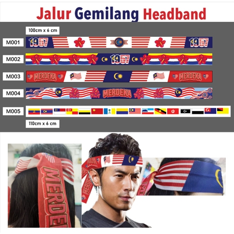 Jalur Gemilang Merdeka Headband Malaysia Bendera Dewasa & Kanak-kanak ...