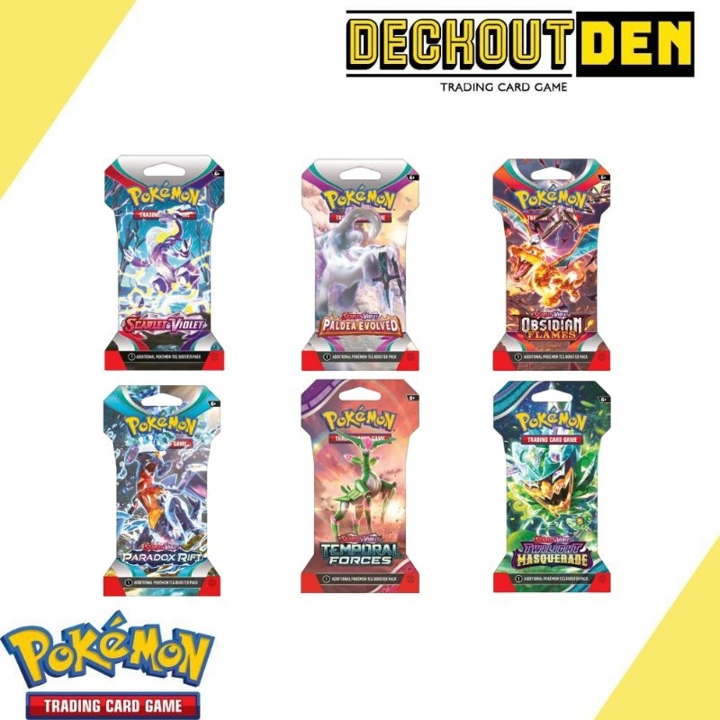 Pokemon TCG Sleeve Booster ( SV / PE / OF / PR / TF / TM ) | Shopee ...