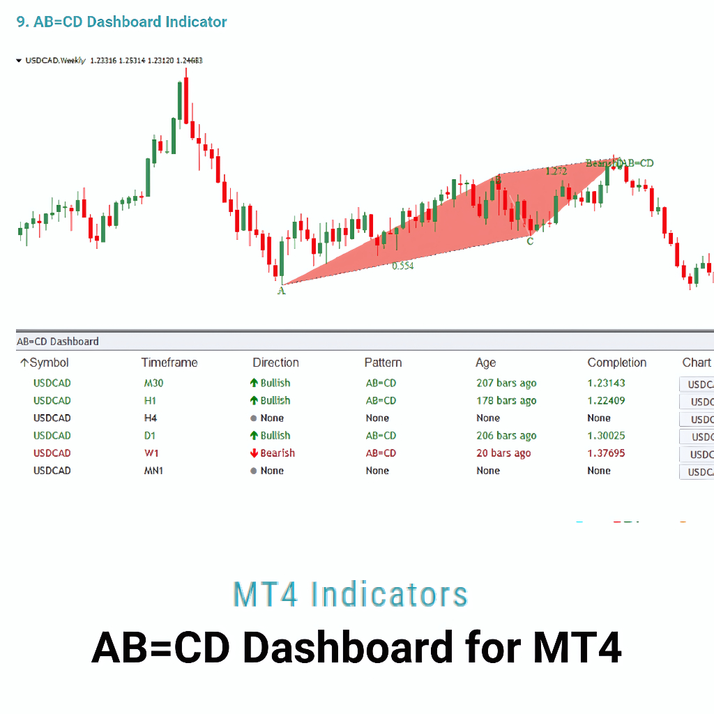 ABCD Dashboard Indicator MT4 Harmonic Pattern | Shopee Malaysia