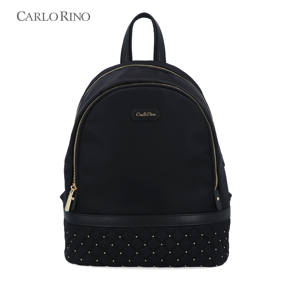 Carlo Rino Black Estella Studded Quilt Backpack | Shopee Malaysia