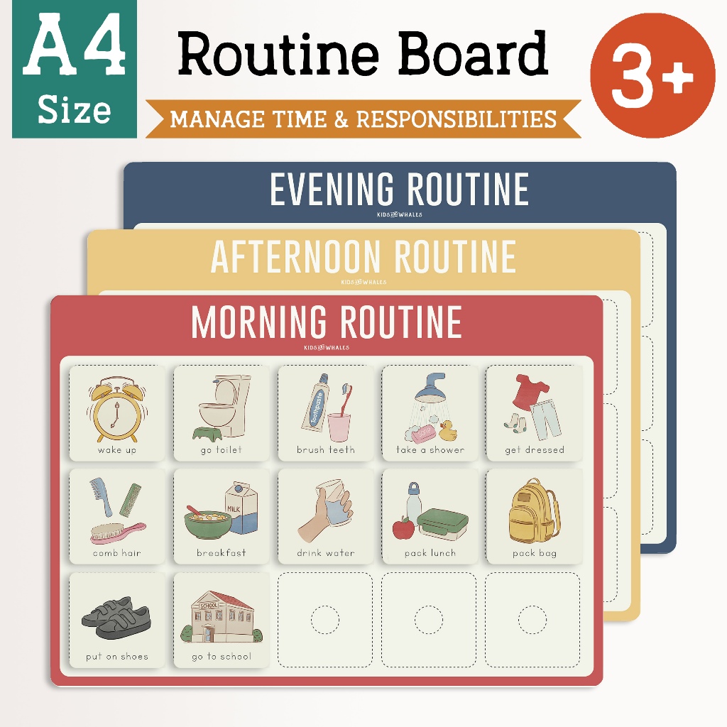 Rutin Harian Custom Name Daily Routine Board PECS Homeschool Visual Therapy Chart Chart Autism ...