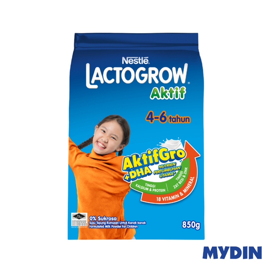 Nestle Lactogrow Aktif 4-6 Years (850g) | Shopee Malaysia