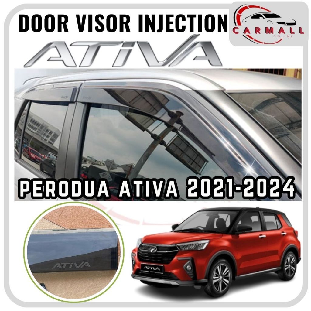 Perodua Ativa 2021-2024 Door Visor /Air Press /Window Injection Visor ...