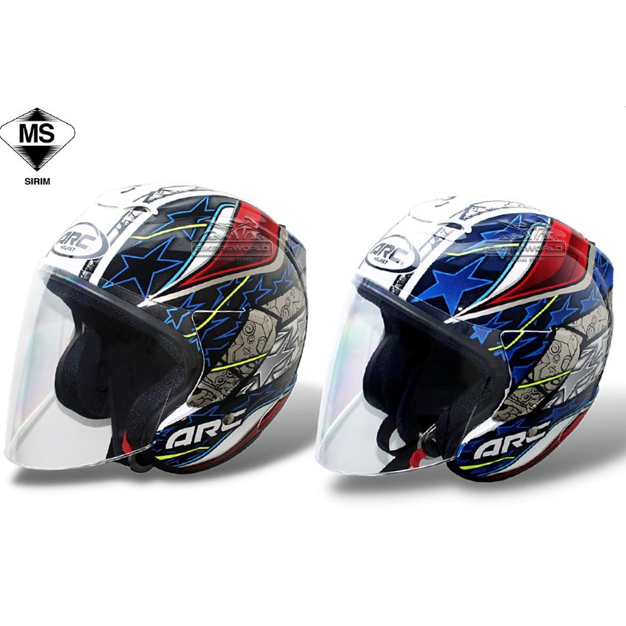 ARC RITZ AR4 HELMET - BLUE / BLACK | Shopee Malaysia