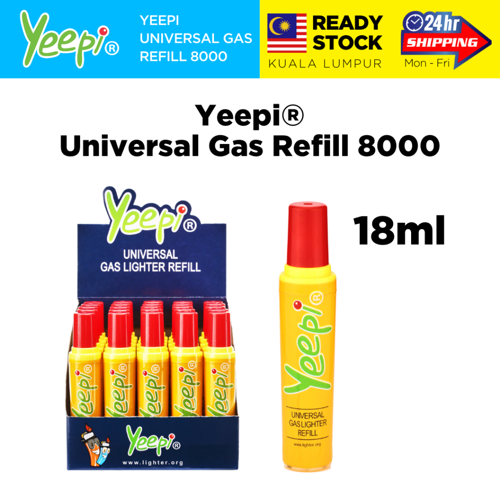 Yeepi Universal Butane Gas Lighter Refill (1 Unit/18ml) | Shopee Malaysia