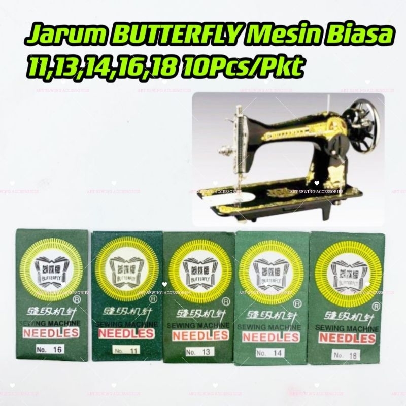 Alat Jahitan Butterfly Jarum Mesin Biasa 2020/ Butterfly Needle/Jarum ...