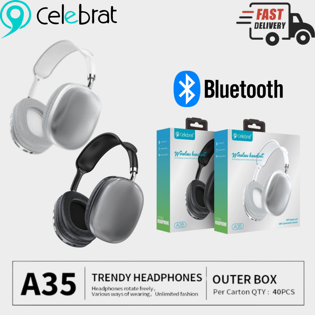 Celebrat A35 Wireless Bluetooth Sports Gaming Headphone | Shopee Malaysia