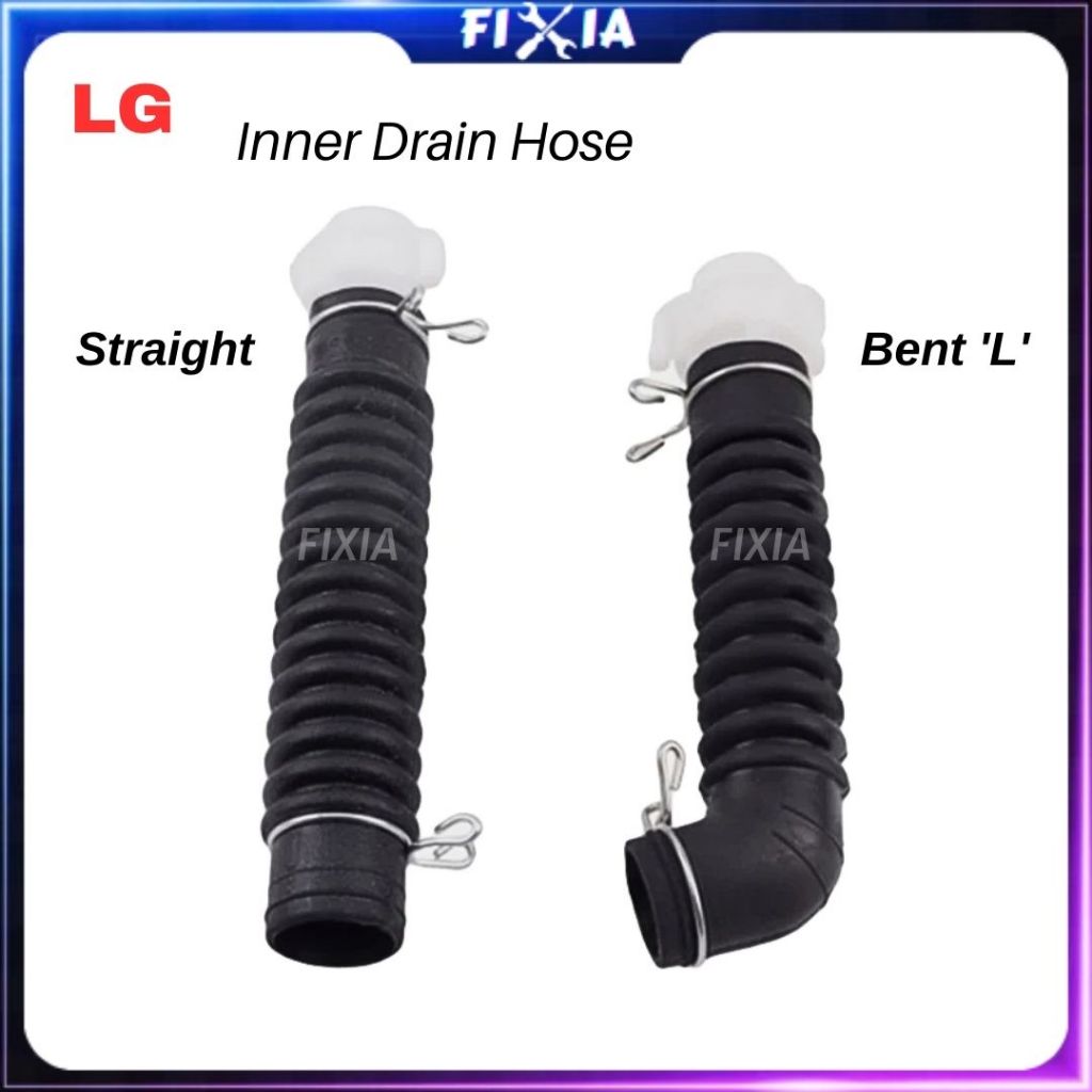 Heavy Duty LG Straight/Bent 'L' Washing Machine Inner Drain Hose Pipe+2 ...