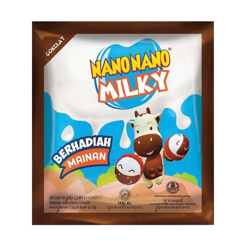 NANO NANO GULA CANDY SUSU PRODUK HALAL INDONESIA 6PCS/PACK | Shopee ...