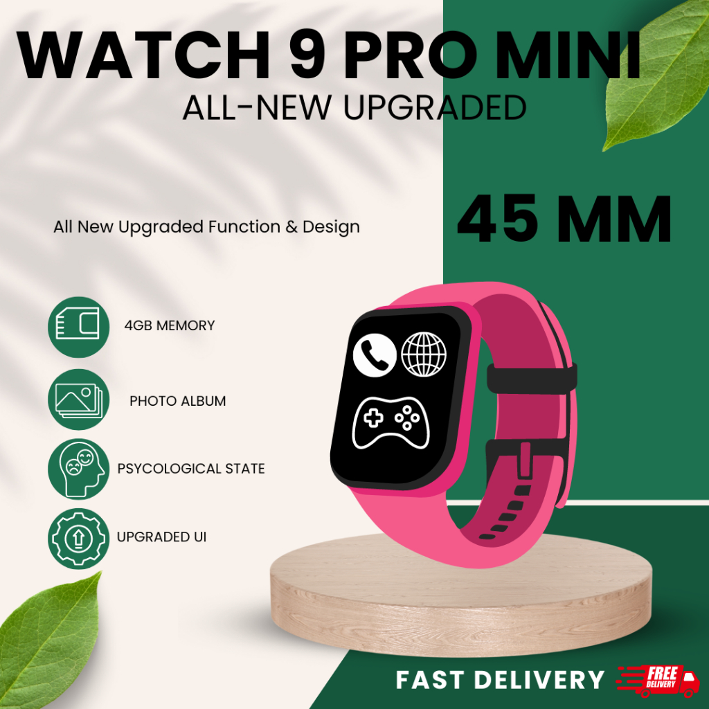 WATCH 9 PRO MINI 45MM SMART WATCH (NEW FUNCTION : 4GB MEMORY ...