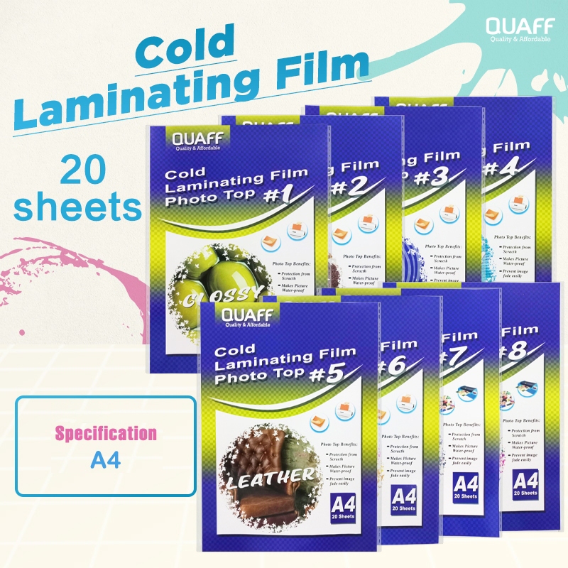 20sheets Cold Laminating Film Photo Top A4 Size Laser/3D/Rainbow/Glossy ...