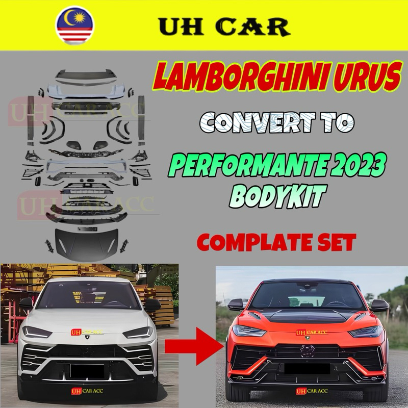 Lamborghini Urus Convert To Performante 2023 Bumper Bodykit Bonnet ...