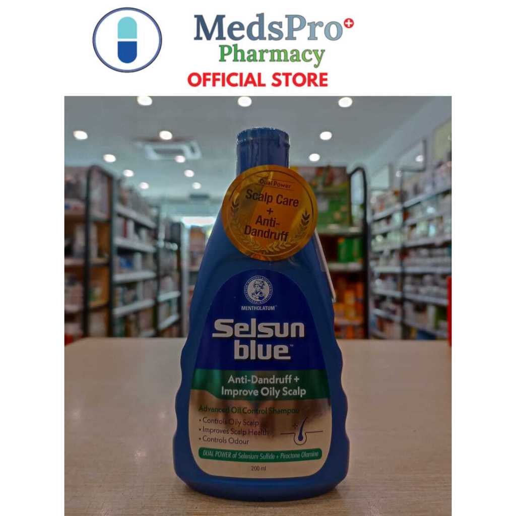 MENTHOLATUM SELSUN BLUE ANTI-DANDRUFF + IMPROVE OILY SCALP 200ML(EXP01 ...