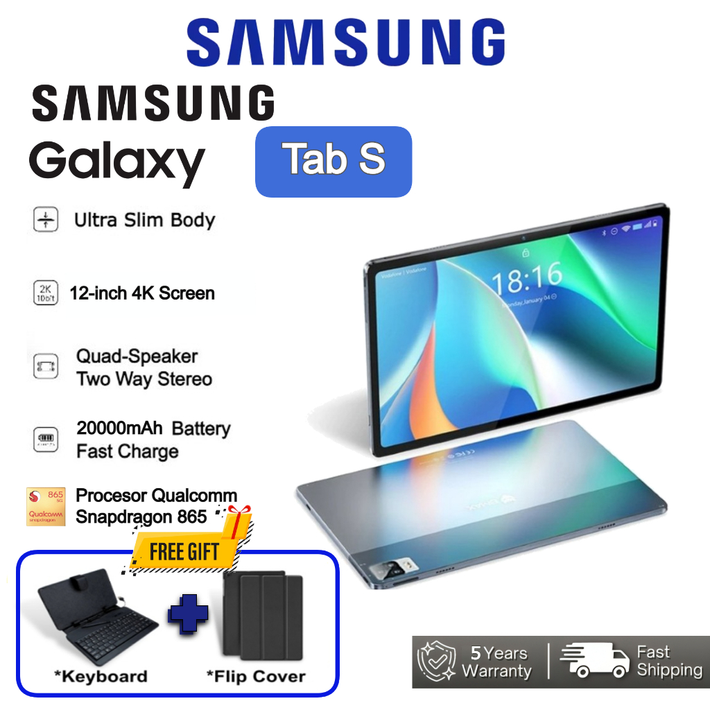 Samsung Galaxy Tab S 12Inch Fullscren 2024 Android 12.0 12GB RAM ...