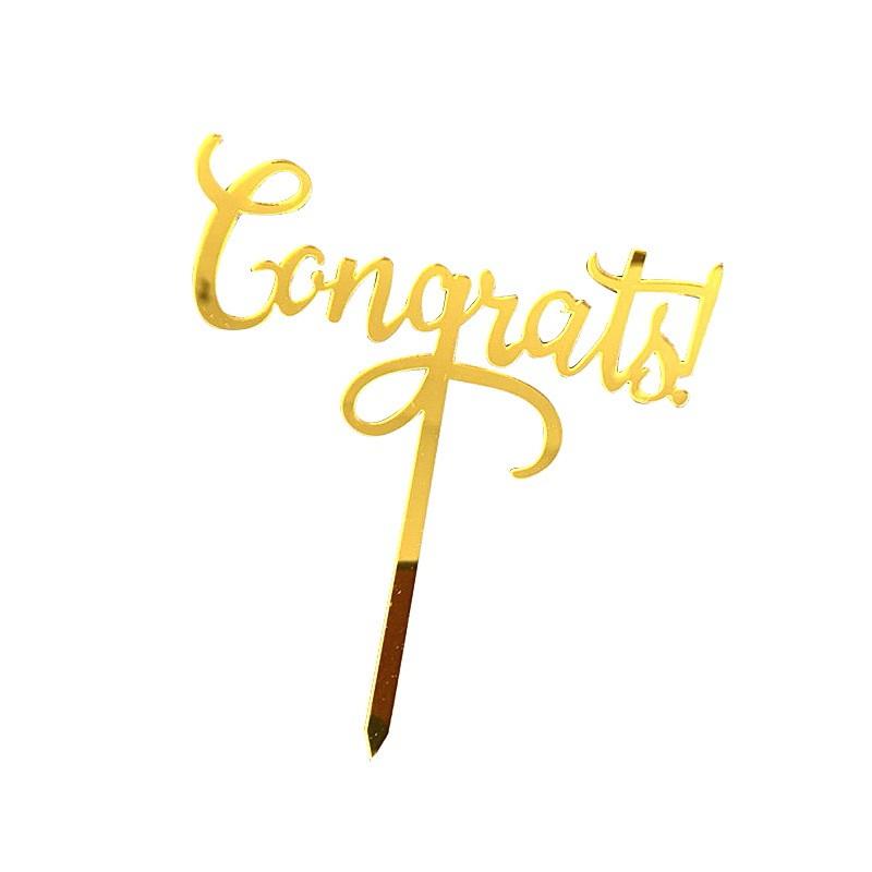 Congratulations Congrats! Cake Topper Cake Deco | Shopee Malaysia