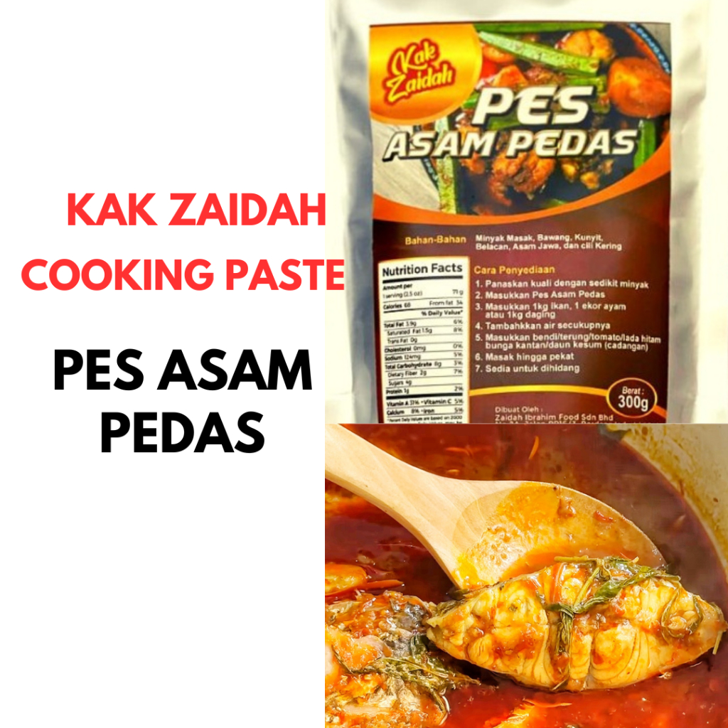 Kak Zaidah Pes Asam Pedas Cooking Paste Ready To Cook | Shopee Malaysia