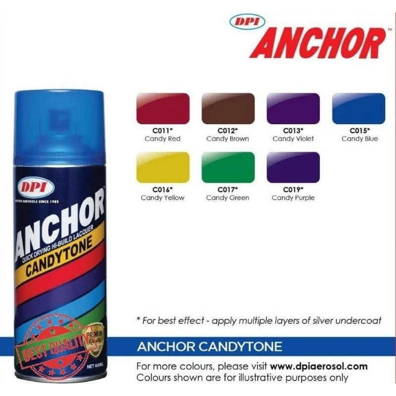 DPI ANCHOR SPRAY PAINT CANDY TONE COLOUR SPRAY 400ML | Shopee Malaysia