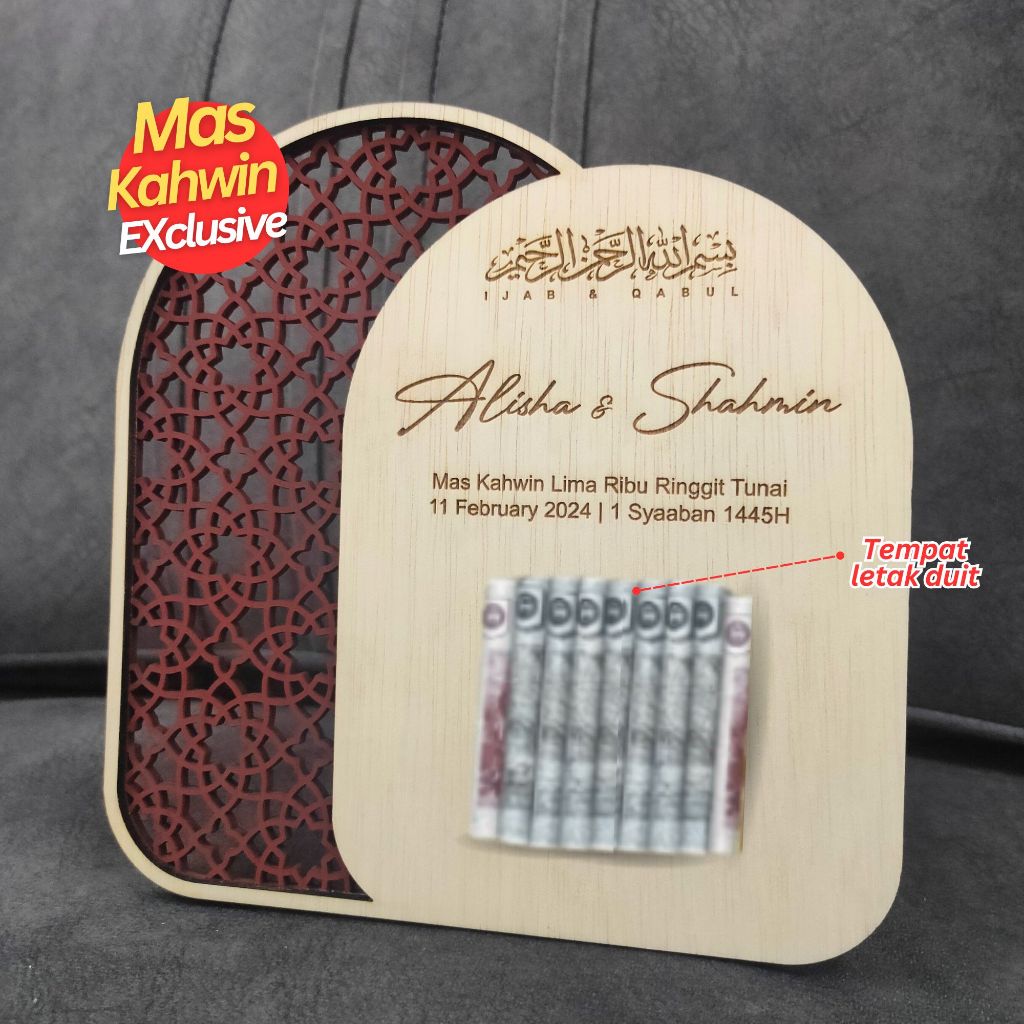 EXCLUSIVE | MINIMALIST Plat Hantaran Mas Kahwin Ijab Qabul Mas Kahwin ...