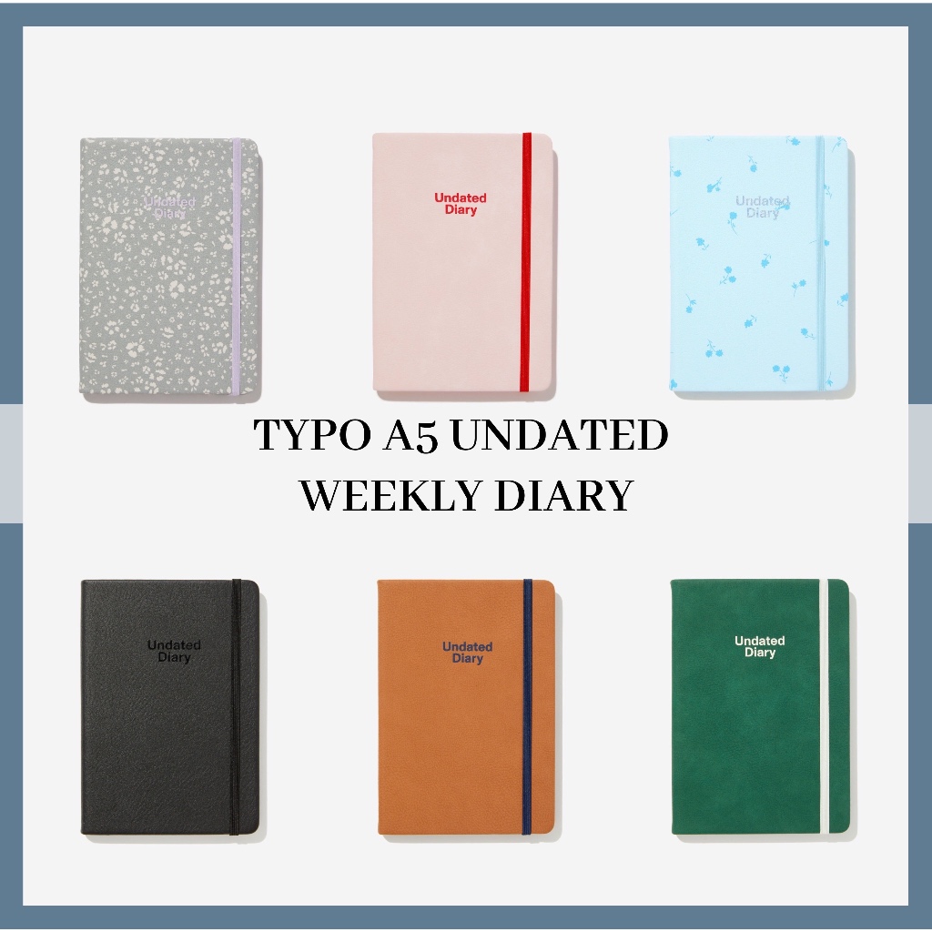 TYPO Planner / A5 Undated Weekly Arlow Diary / Year 2024 | Shopee Malaysia