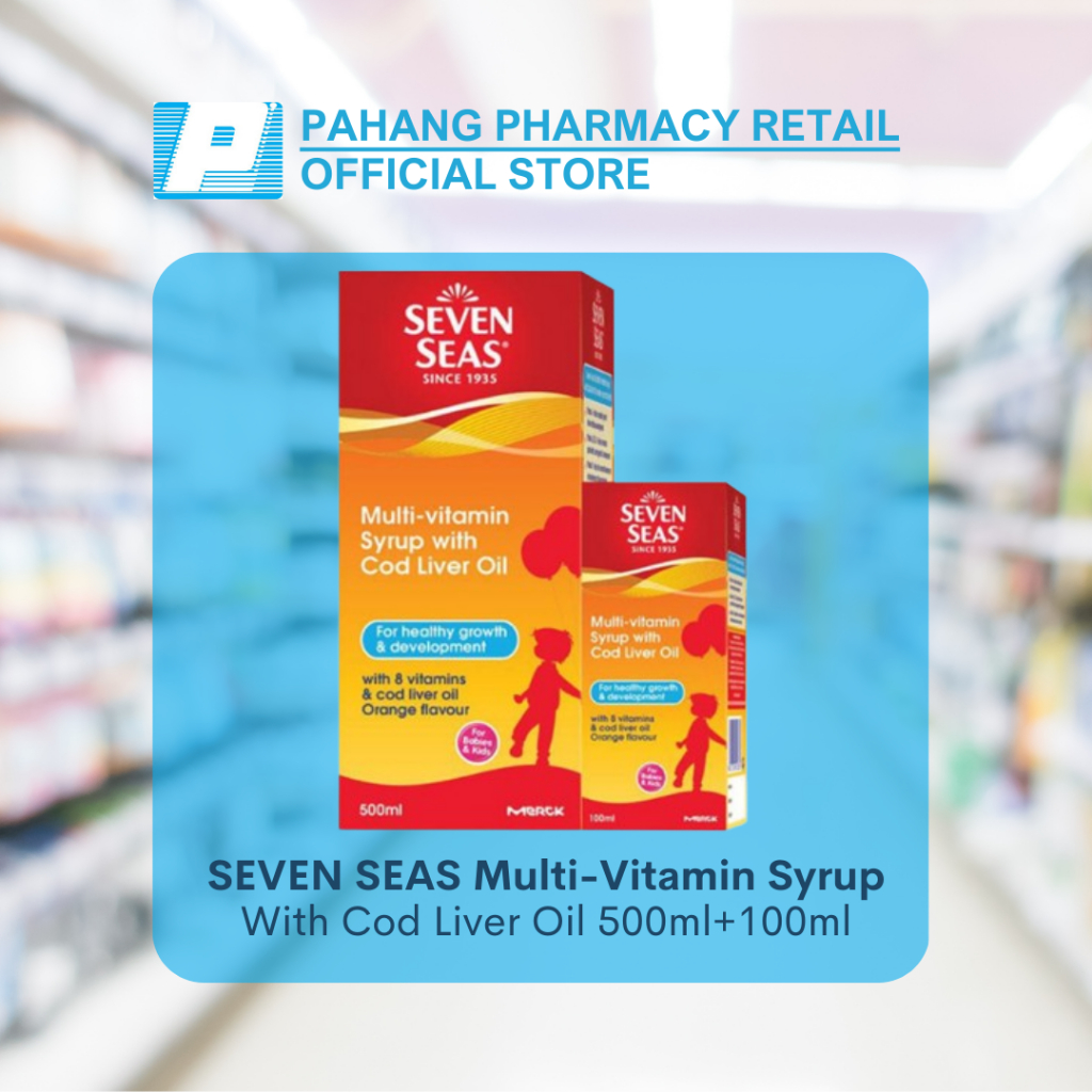 SEVEN SEAS MULTI-VITAMIN SYRUP WITH COD LIVER OIL 500ml+100ml(EXP:01/25 ...