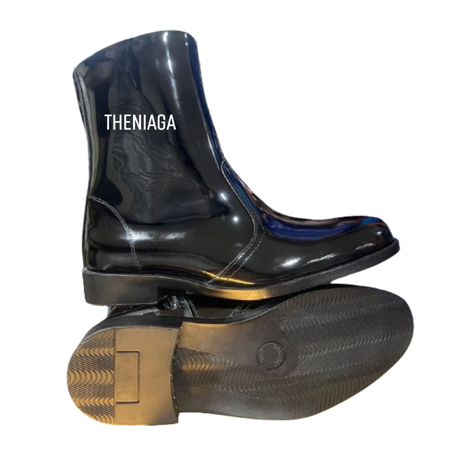 Kasut Kulit Kilat 19018 Boots Hitam Kerja Formal Men Tinggi 9 Inci ...