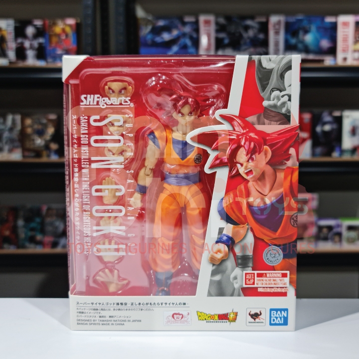 [READY STOCK] SHFiguarts SUPER SAIYAN GOD SON GOKU SAIYAN GOD (Red Hair ...