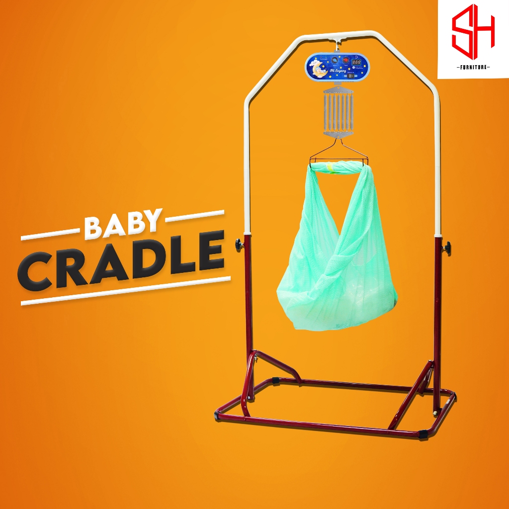 (READY STOCK) Baby Spring Cot Stand/ Buaian Bayi/ Baby Cradle Swing ...