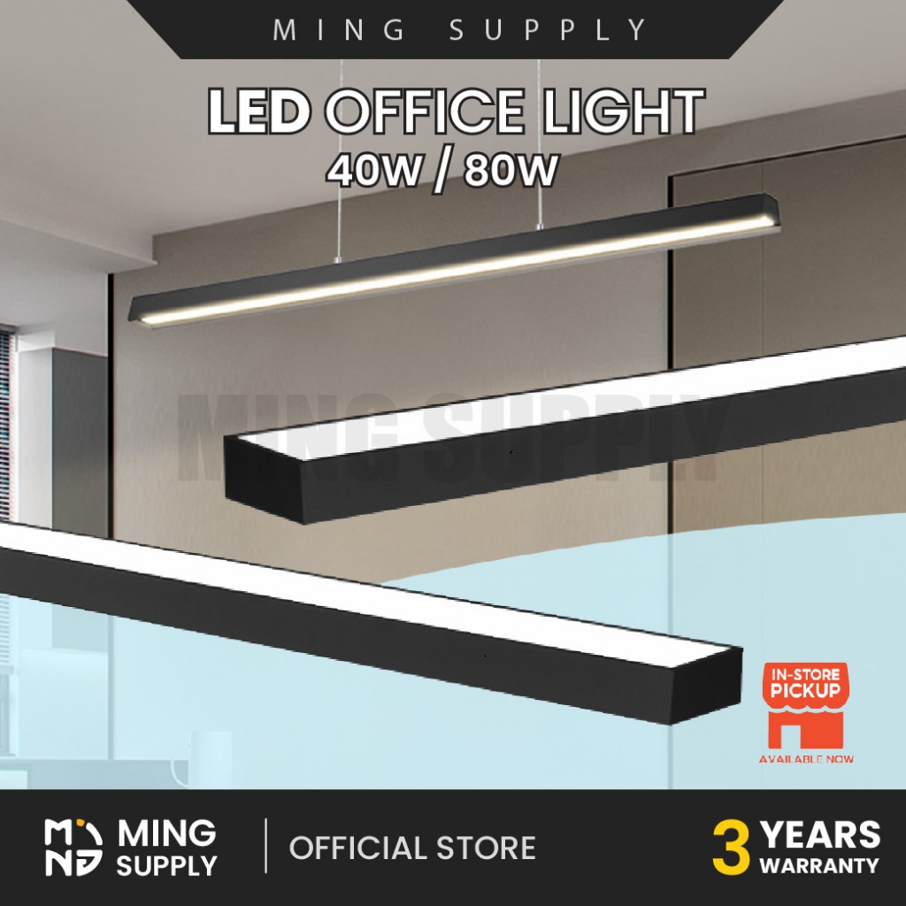 MS_ LED T8 Linear Light Casing Office Light 2FT 4FT Kalimantang Tube Fitting Ceiling Wall ...