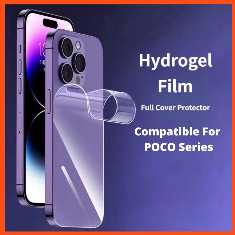 Back Protector For POCO F6 F5 PRO F4 GT F3 5G HYDROGEL FILM HD CLEAR ...