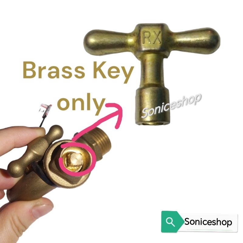 brass key of loose key bib tap handle/ tembaga mata kunci kepala paip/T ...
