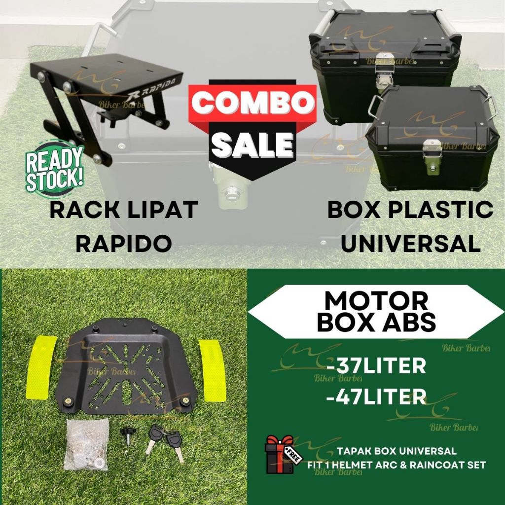 RAPIDO Rack Adjustable with Pp Box 45l 36l Jb Style Storage Motor Mono ...