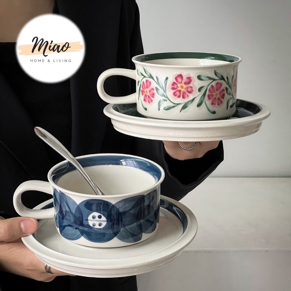 Ceramic Coffee Tea Cups Cappuccino White Tea Cup Set British Coffee ...