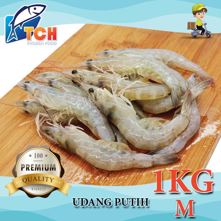UDANG PUTIH SIZE (M) , WHITE PRAWN, TCH FROZEN FOOD, FRESH FROZEN ...