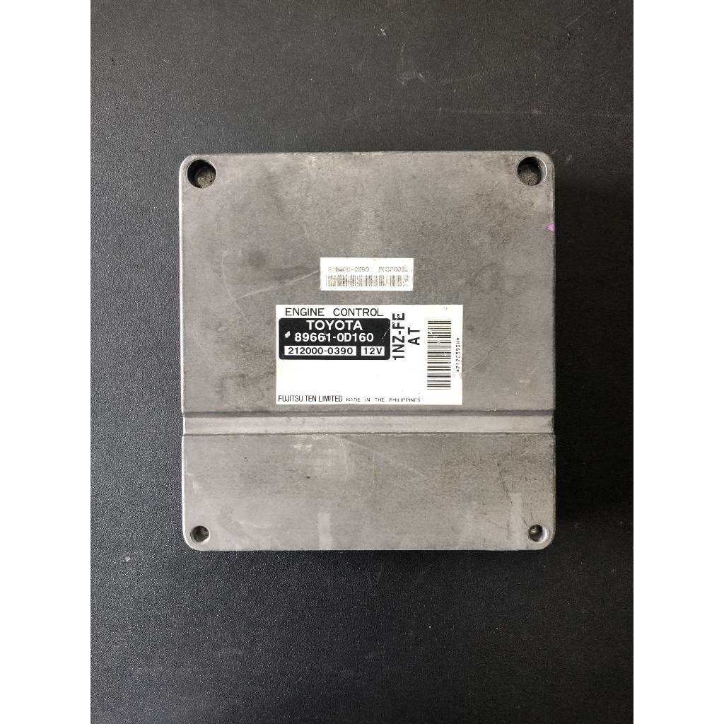 TOYOTA VIOS Engine Control Unit ECU 1NZ-FE AT 89661-0D160 used genuine | Shopee Malaysia