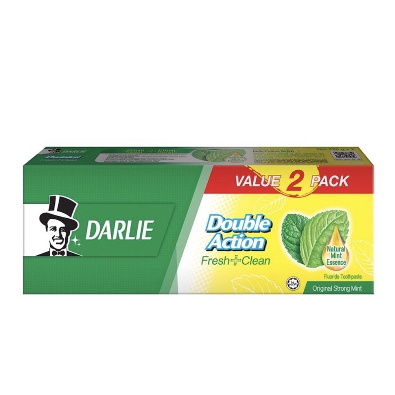 Darlie Double Action Toothpaste Value Pack (225g x 2) | Shopee Malaysia