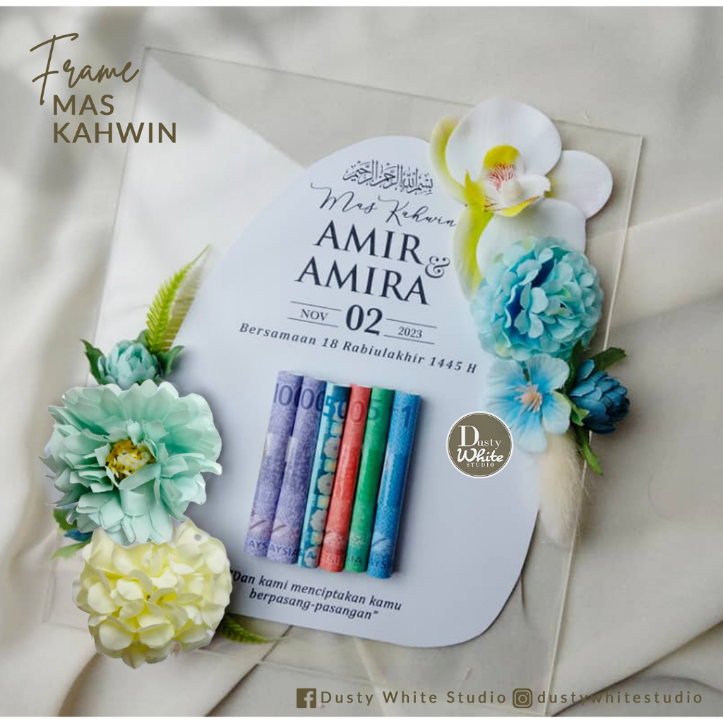 Frame Mas Kahwin Acrylic | Frame Mas Kahwin | Frame Mas Kahwin 3D ...